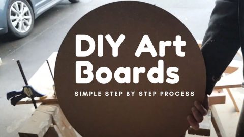 How To DIY Amazing Round Art Panel Boards - Andy's Art Lab